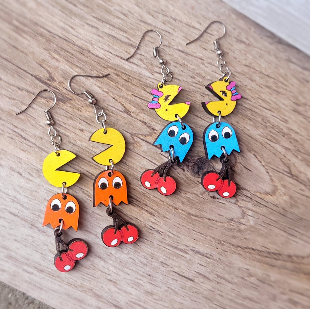 Retro Video Game Character Earrings - Etsy