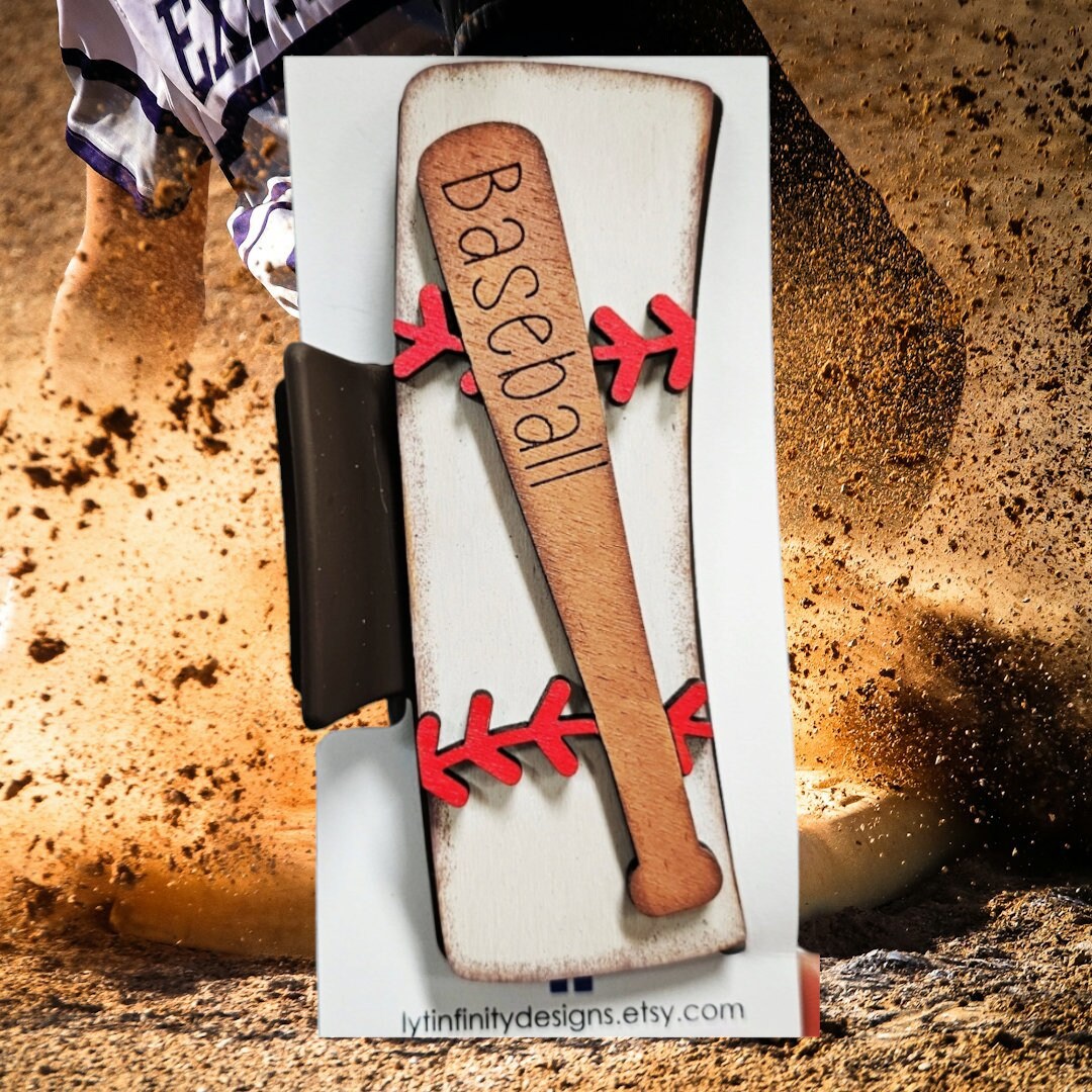 Hand Painted Baseball Bat Claw Clip - Etsy