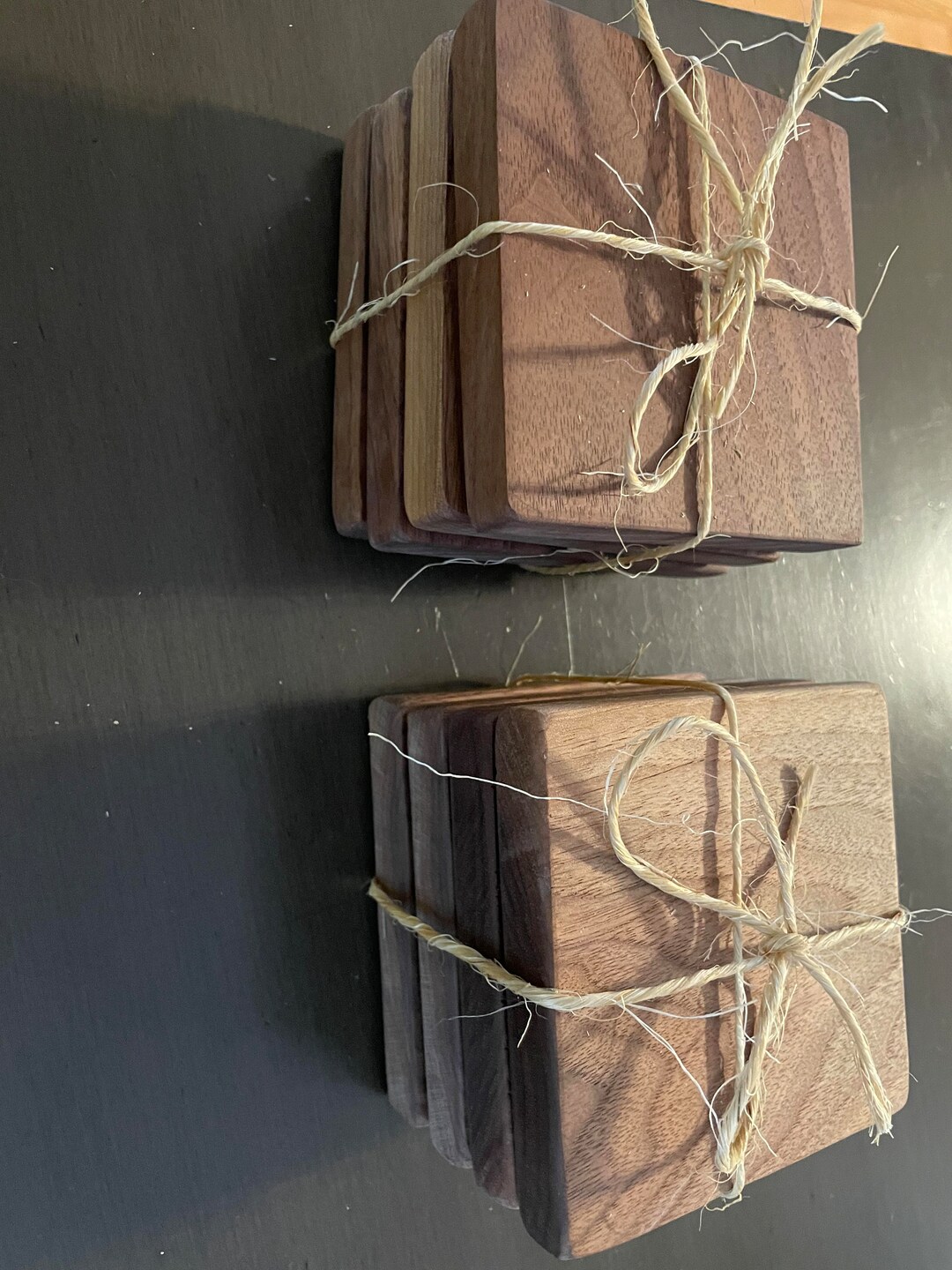 Black Walnut Coaster Rustic Coasters Set of Coasters - Etsy