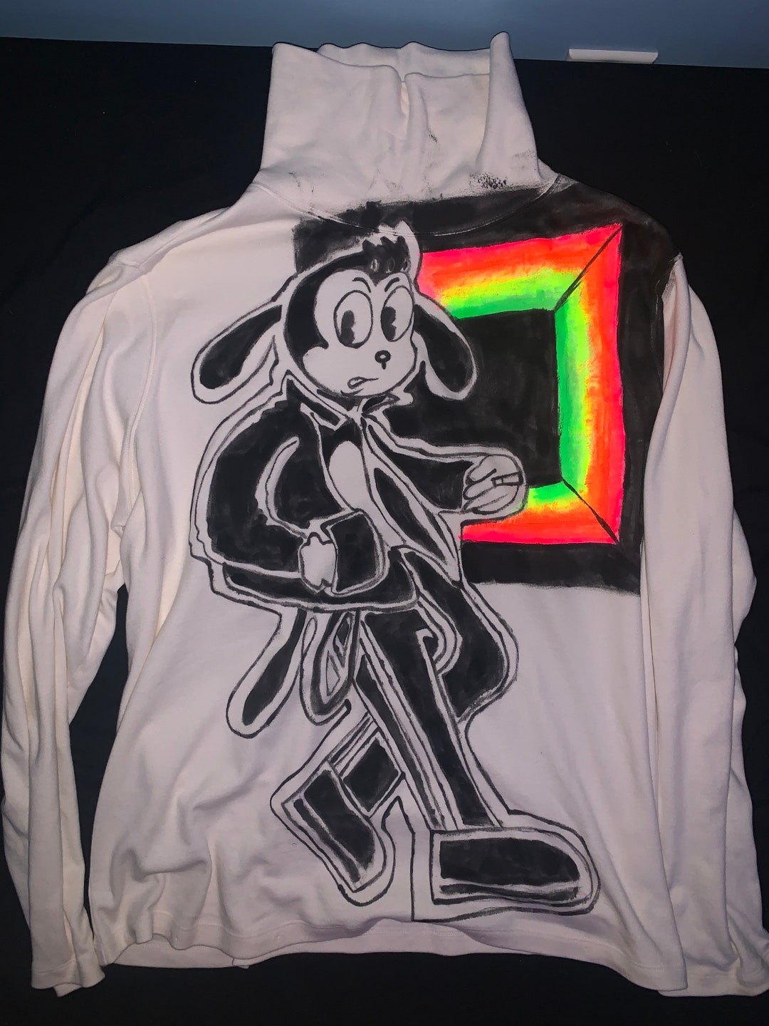 Greaser - Custom Painted Turtleneck - Etsy