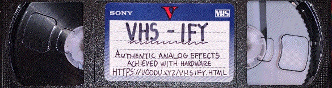 VHS-IFY Authentic VHS Video Effect - Etsy Australia