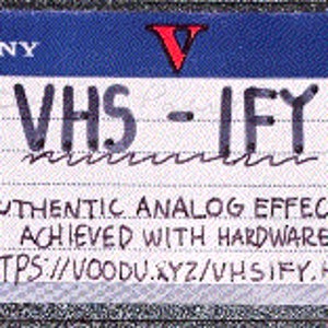 VHS-IFY Authentic VHS Video Effect - Etsy Australia