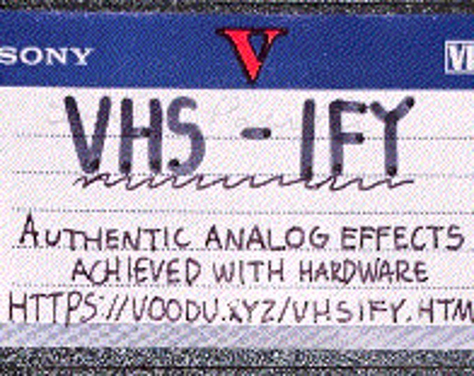 VHS-IFY - Authentic VHS Video Effect - Etsy