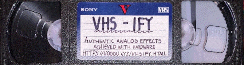 VHS-IFY Authentic VHS Video Effect - Etsy Australia