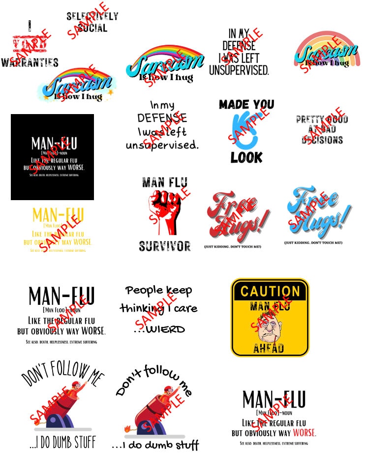 Funny 20 Men's Sayings for PNG and SVG Format for Stickers, Shirts, Etc ...