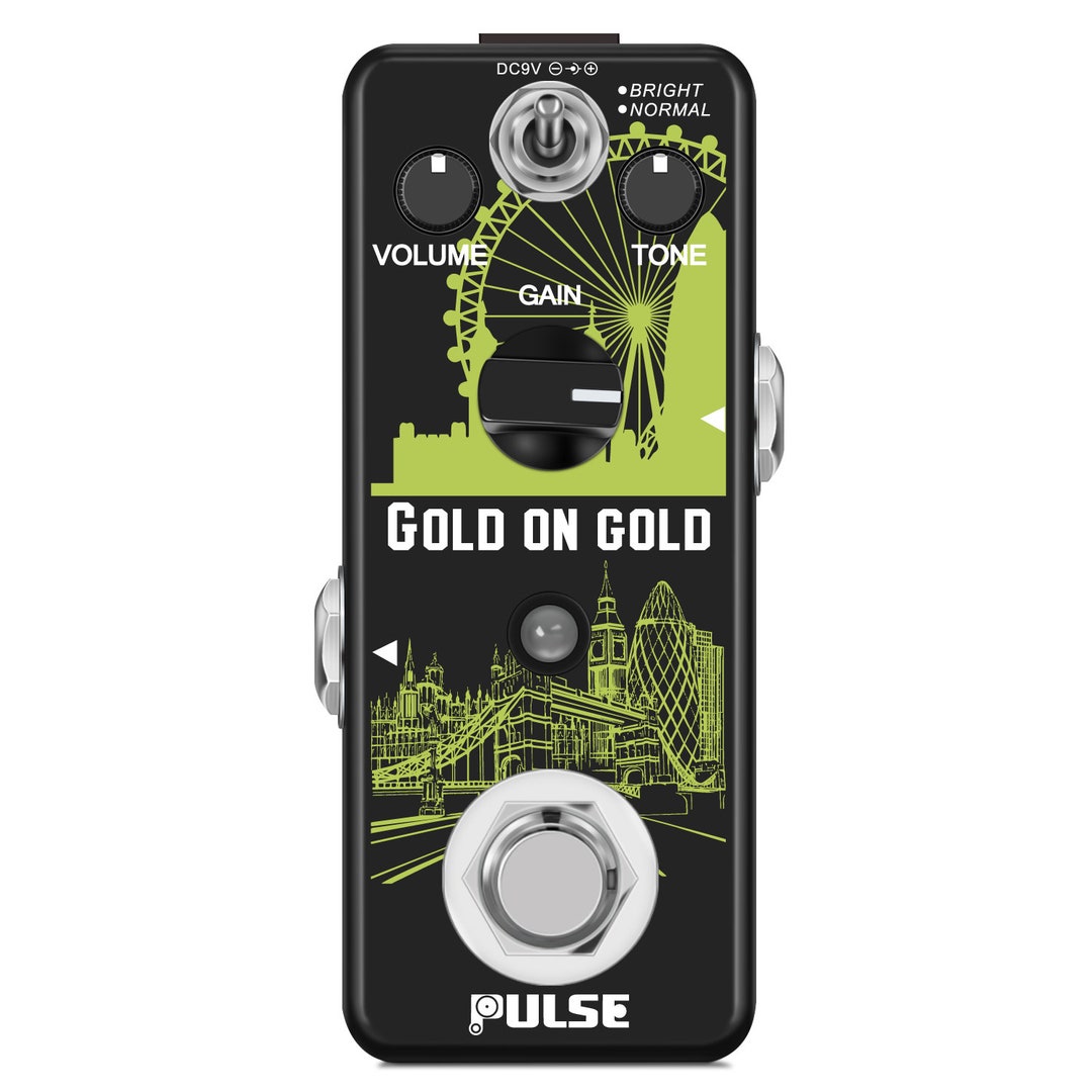 Pulse Technology Gold on Gold Marshall Plexi Guitar Tone Effect Pedal ...