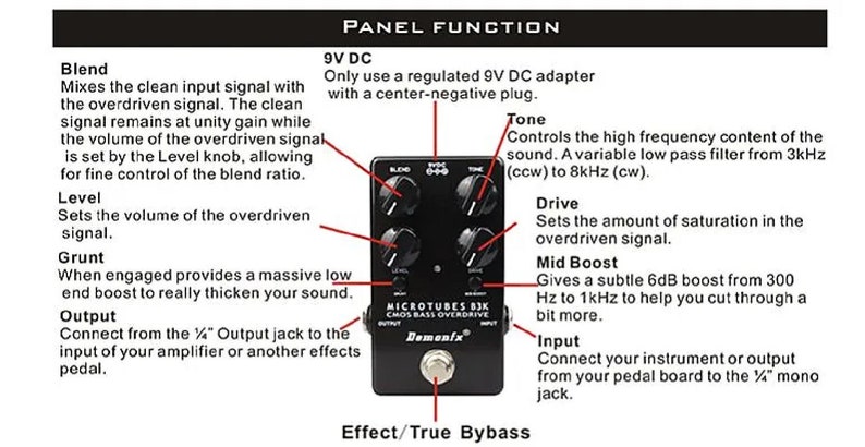 Demonfx MICROTUBES B3K V2 Bass Effect Overdrive Pedal - Etsy