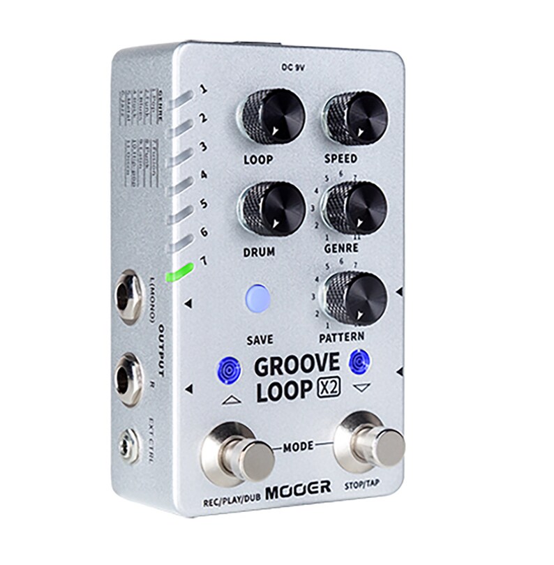 Mooer Groove Loop X2 Looper Drum Machine Stereo Guitar Effector - Etsy