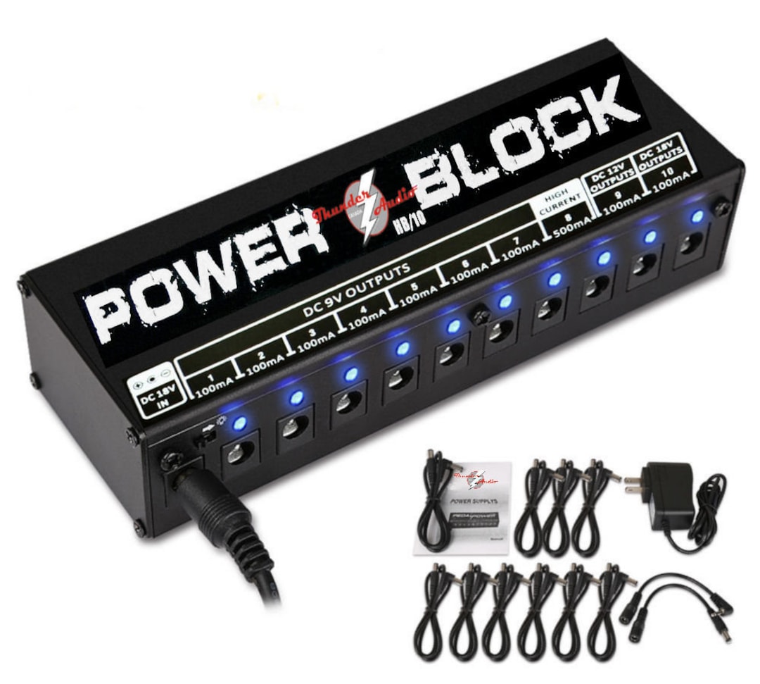 MEC Power Block HB/10 Power Supply 10 Isolated Output 9V 12V 18V Effect ...