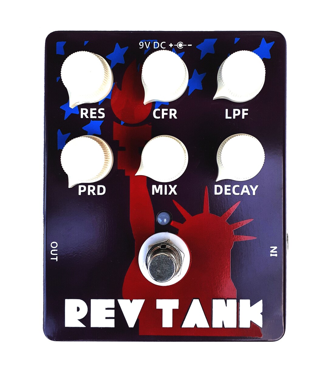 Hot Box Rev Tank Reverb Pedal True Bypass Long Lush Reverb up to 6000ms ...