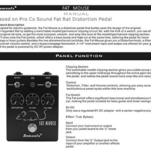 Demonfx FAT MOUSE Distortion From Demonfx W/filter Option - Etsy