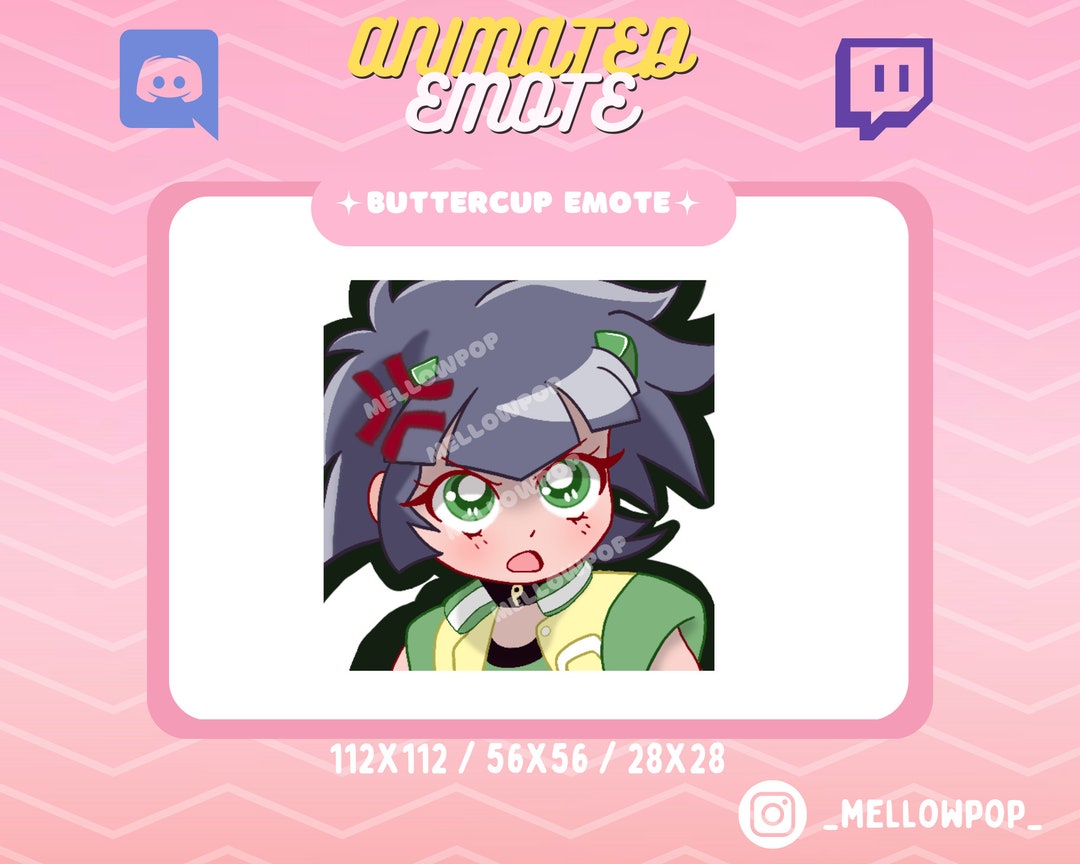 Animated Power Puff Girl Z Emote/ Anime Emote for Twitch and Discord ...
