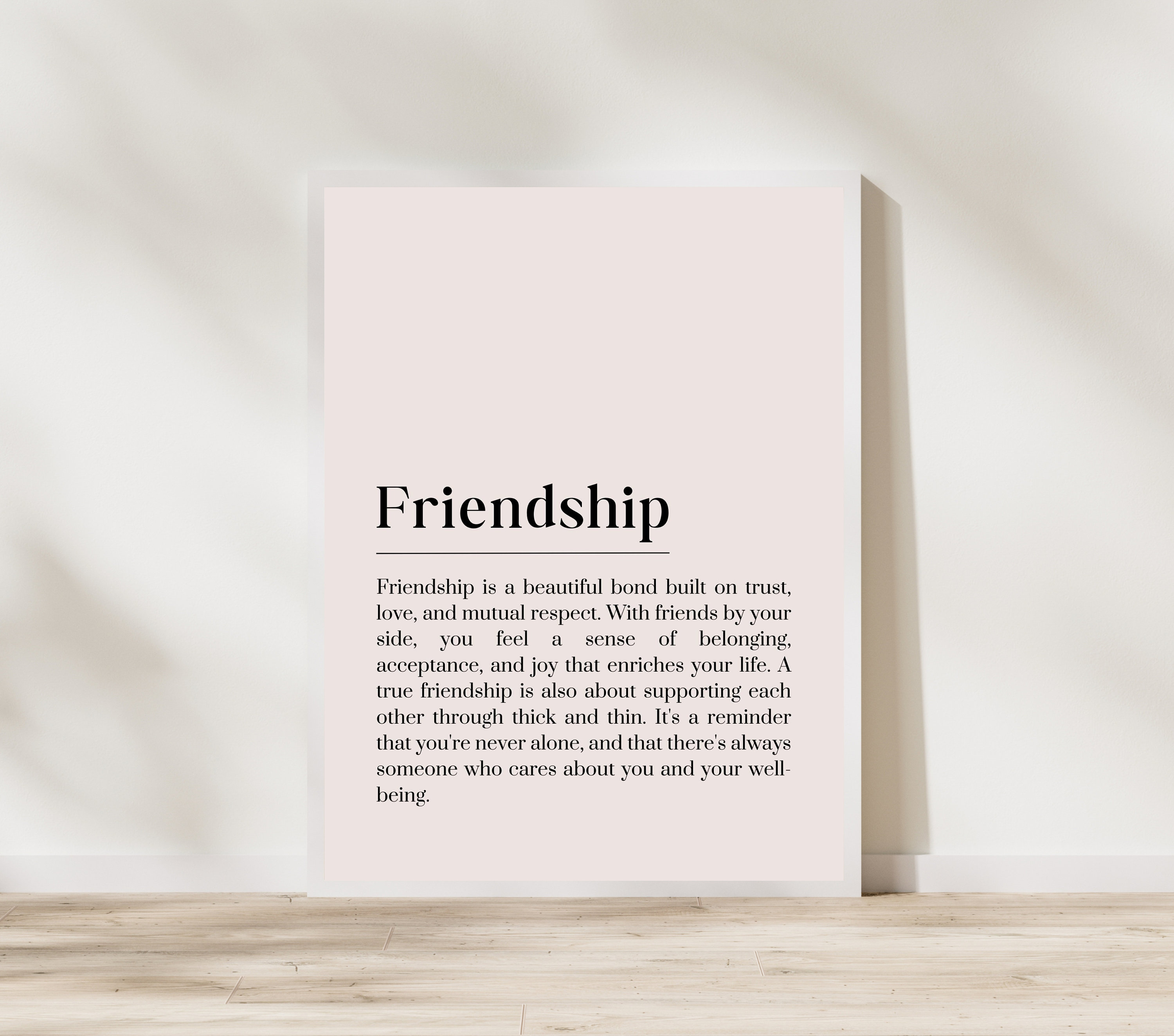Friendship Definition Friend Quote Decor-best Friend Gift Gift for a ...