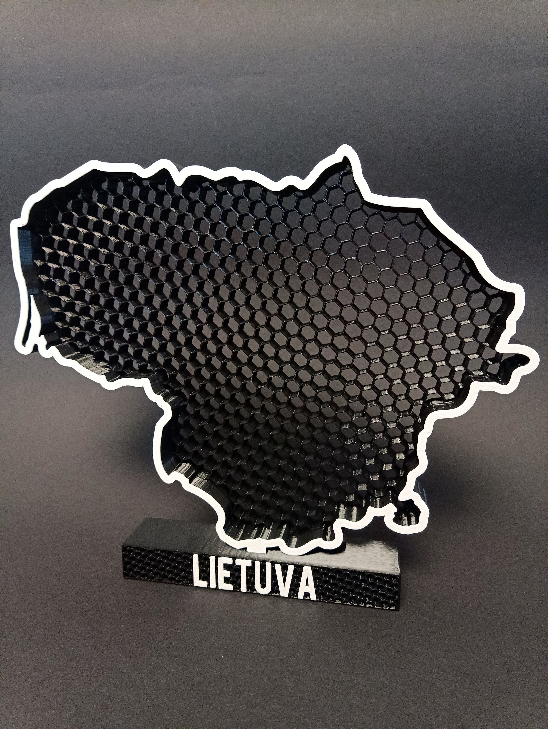 Lithuania Map Desk Statue - 3D Printed - Show Your Love for the Country ...