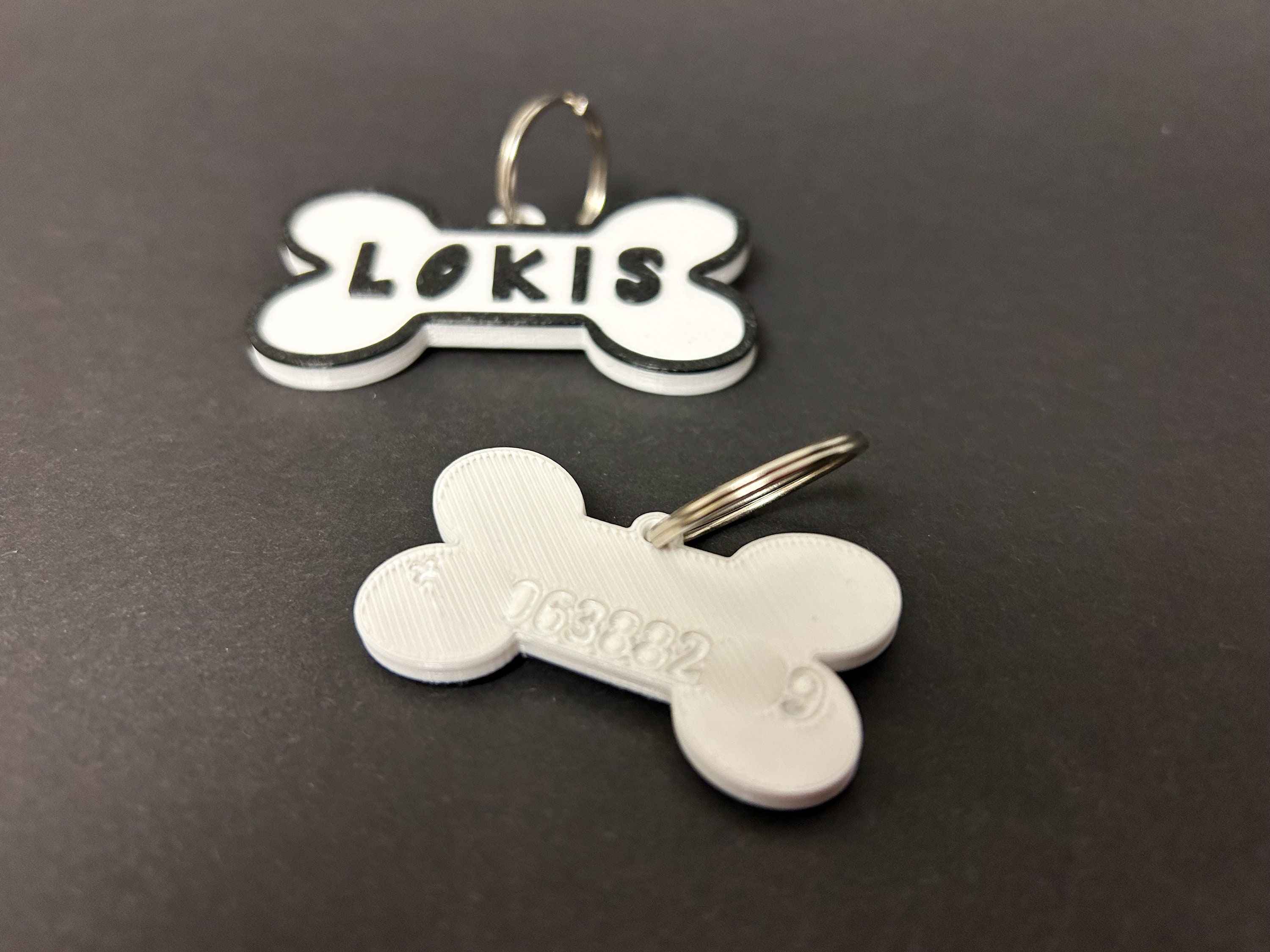 Custom Dog Tag, 3D Printed Dog Tag, Bone Dog Tag With Name, Bone Shape ...