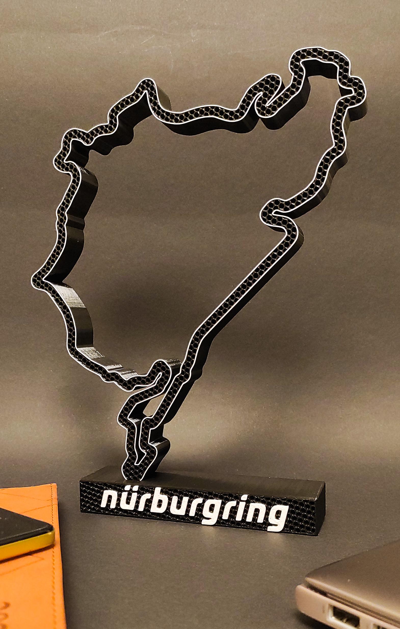 Nürburgring Race Track Table Stand Sculpture - 3D Printed Desk Art ...