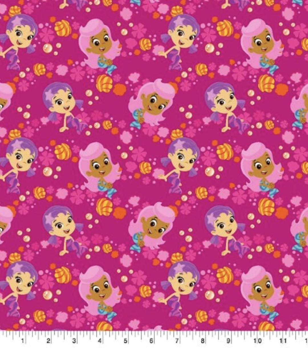 Nickelodeon Bubble Guppies Pink Splash 100% Baumwollstoff - Etsy.de