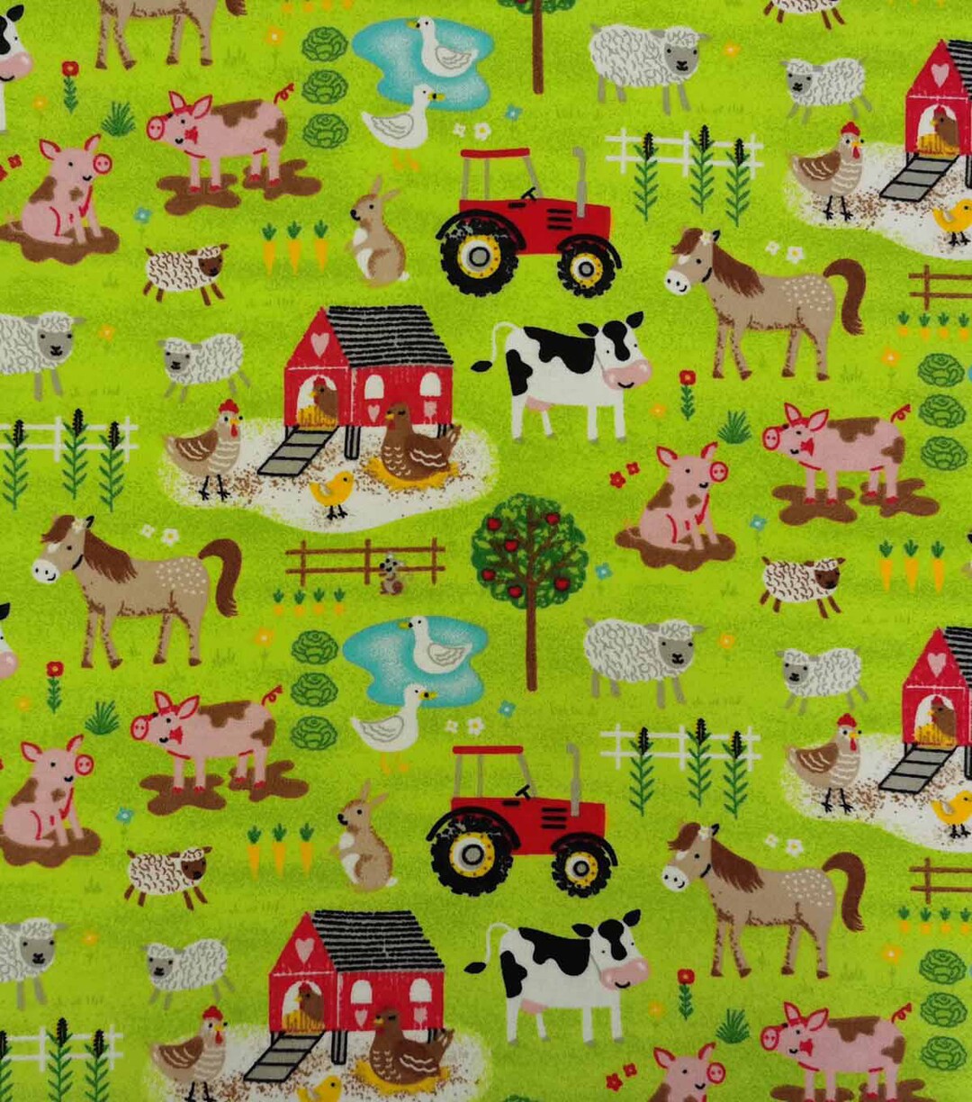 Farm Animals and Barn Super Snuggle FLANNEL 100% Cotton Fabric 3548 - Etsy