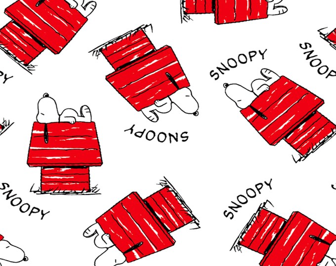 Peanuts Snoopy Nap on the Red Roof 100% Cotton Fabric 3904 - Etsy