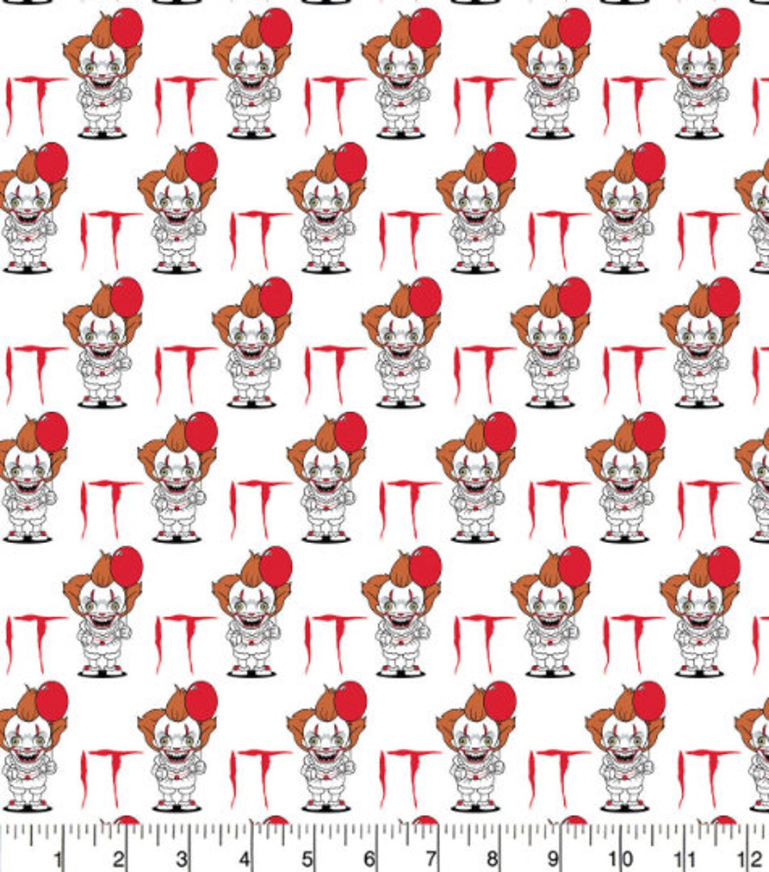 Stephen King Horror Movie IT Pennywise Logo 100% Cotton Fabric IN - Etsy