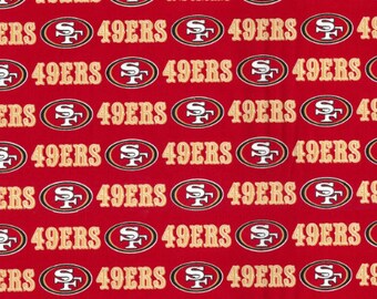 NFL San Francisco 49ers Pennants Football Team Woven Cotton Fabric ...