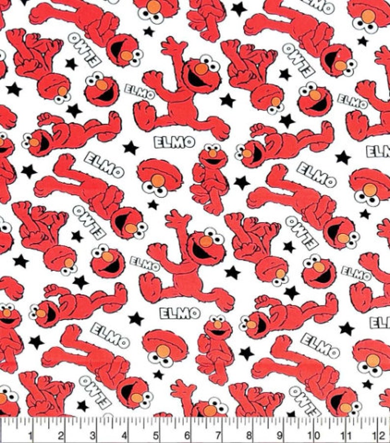 Sesame Street Red Elmo 100% Cotton Fabric 3023 - Etsy