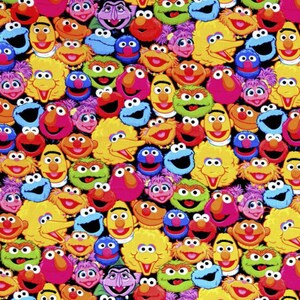 Sesame Street Muppet Characters 100% Cotton Fabric - IN - Etsy