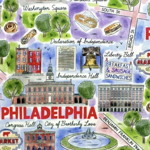 Philadelphia Pennsylvania City Pride 100% Cotton Fabric - Etsy