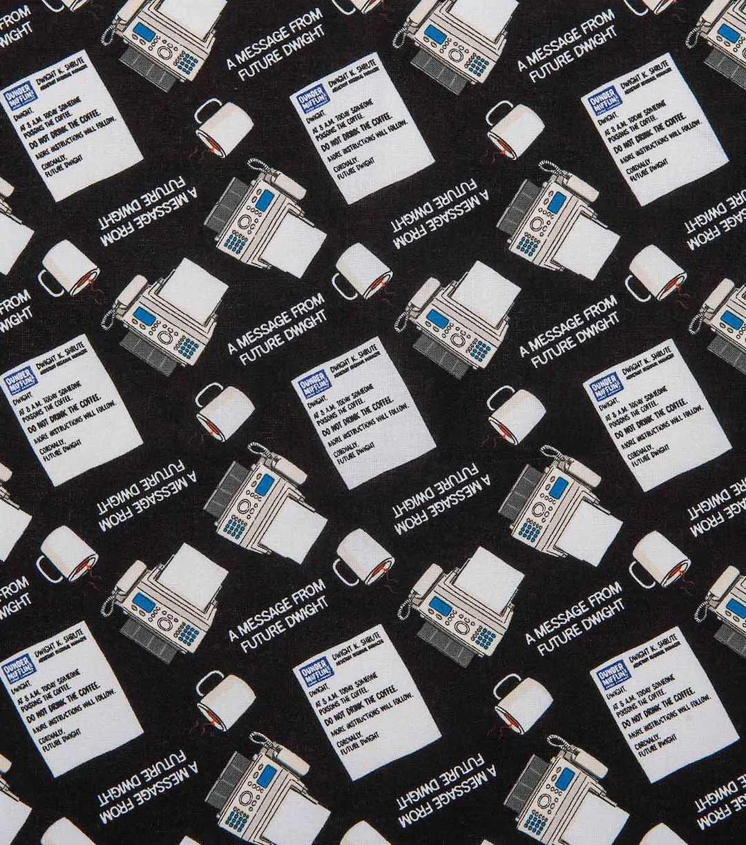 The Office the Message From Future Dwight 100% Cotton Fabric 3807 - Etsy