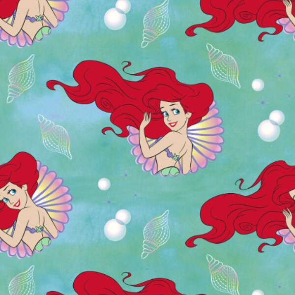 Little Mermaid Fleece Fabric - Etsy