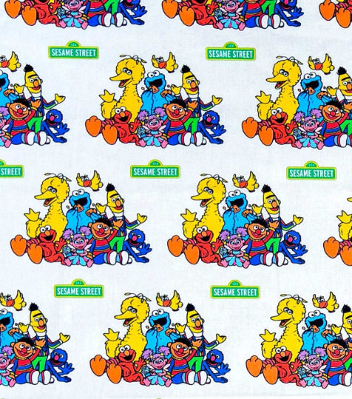 Sesame Street Bert, Ernie, Oscar the Grouch and Grover 100% Cotton ...