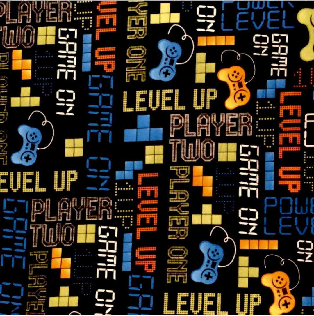 Gamer Pajamas Game Console Super Snuggle Flannel 100% Cotton Fabric ...