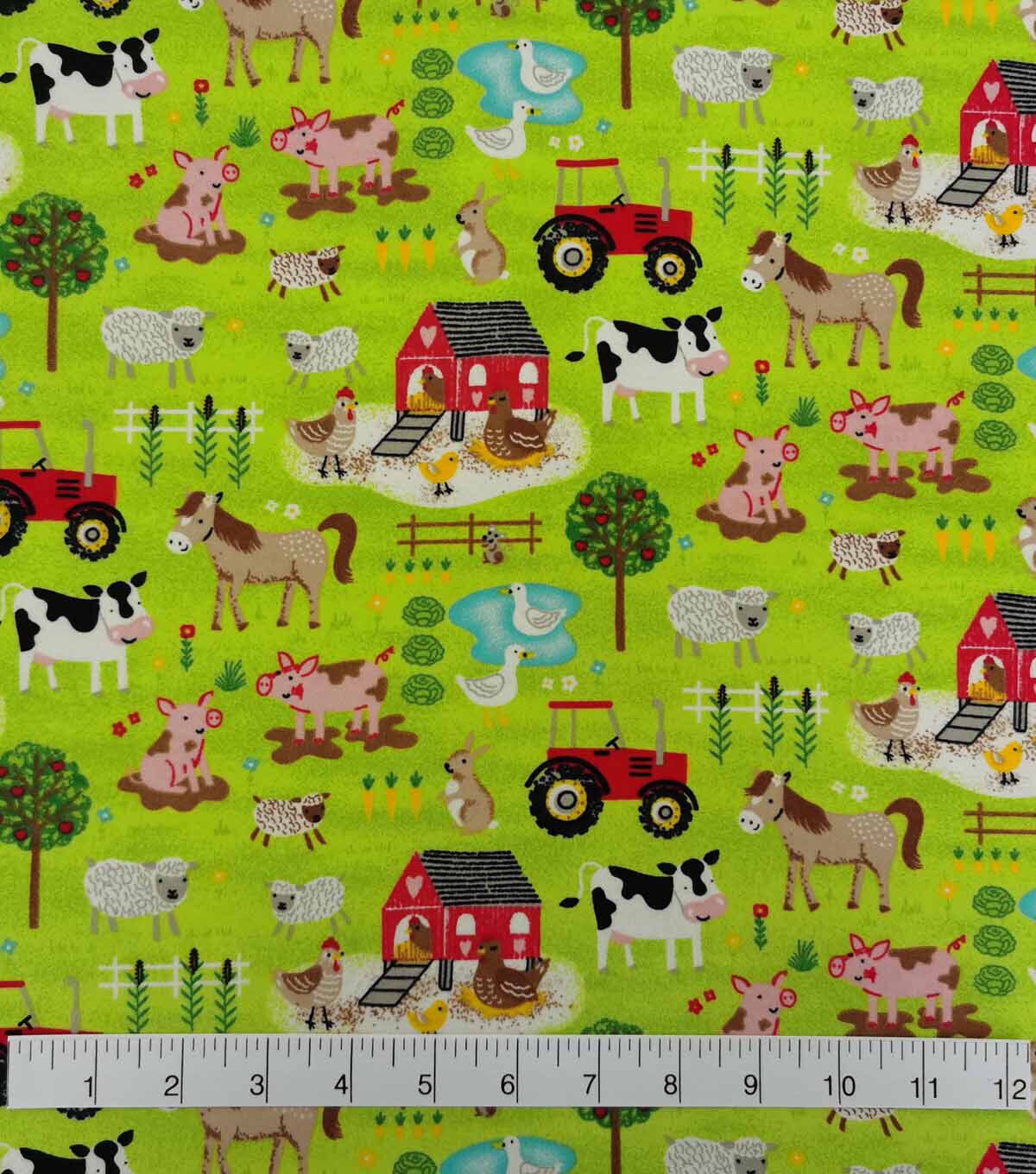 Farm Animals and Barn Super Snuggle FLANNEL 100% Cotton Fabric 3548 - Etsy