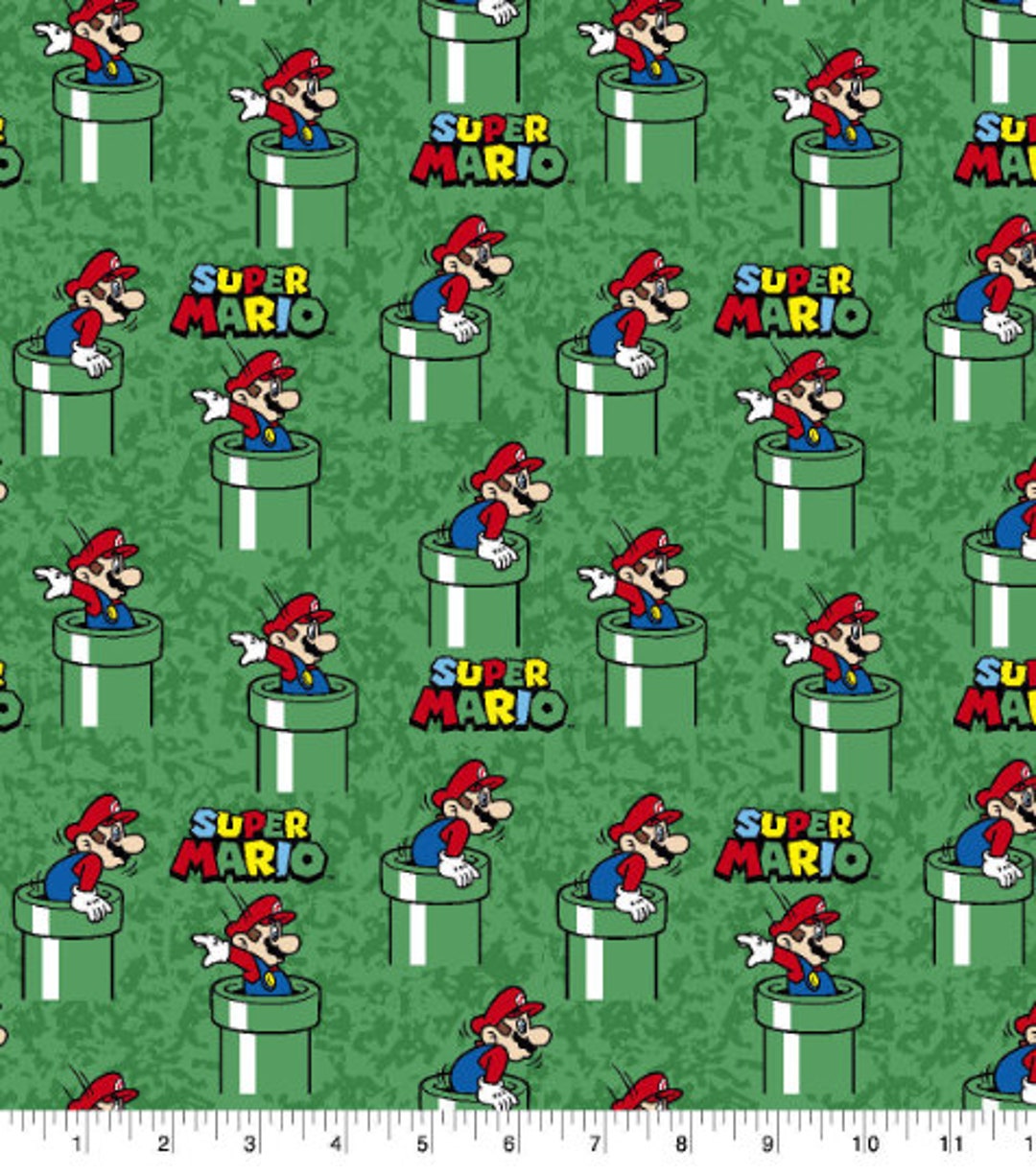 Nintendo Super Mario Tunnel Pop Out Flannel Fabric Licensed Cotton ...