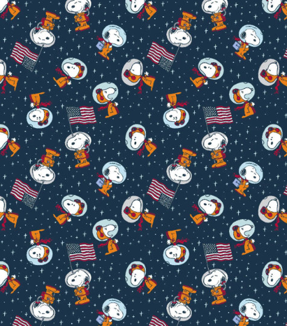 Space Astronaut Peanuts Snoopy Charlie Brown Licensed Fabric - Etsy
