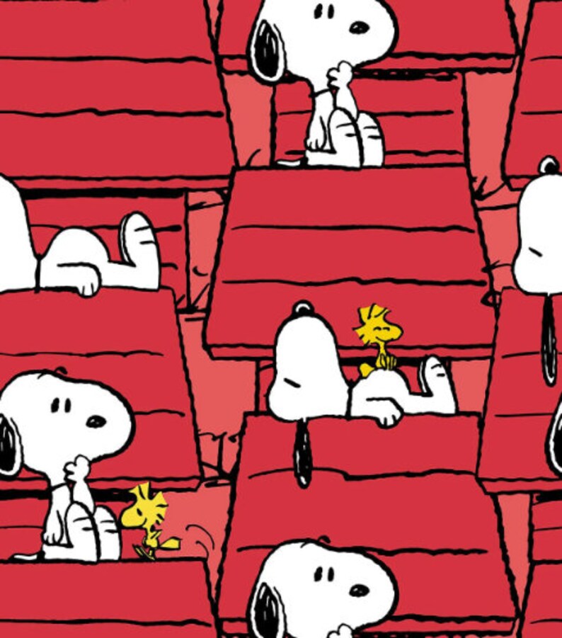 Snoopy Peanuts Home Rooftop Charlie Brown 100% Cotton Fabric 3201 - Etsy
