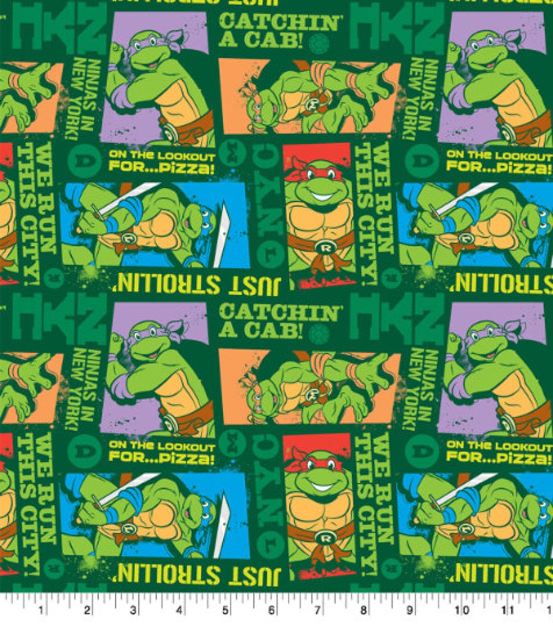 Teenage Mutant Ninja Turtles Tmnt 100% Cotton Fabric 3536 - Etsy