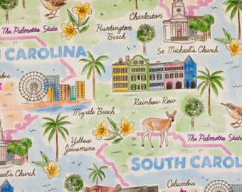 South Carolina Fabric South Carolina Flag With 2 Trees by Flagfabric ...