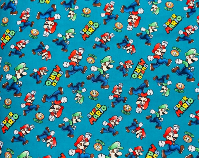 Nintendo Mario Fabric, Springs Creative Fabrics, 100% Cotton - Etsy Canada