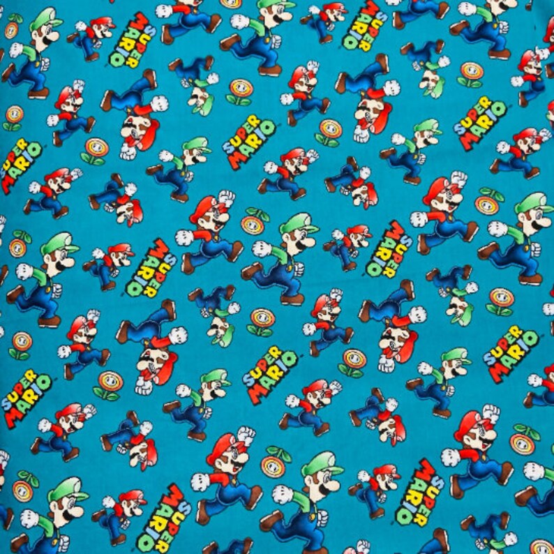 Nintendo Super Mario Vintage Pop Culture 100% Cotton Fabric - Etsy