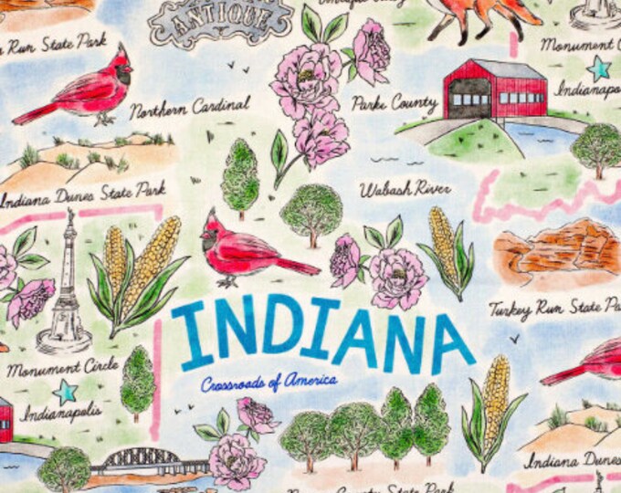 University of Indiana State Licensed FLEECE Fabric. See Description for ...