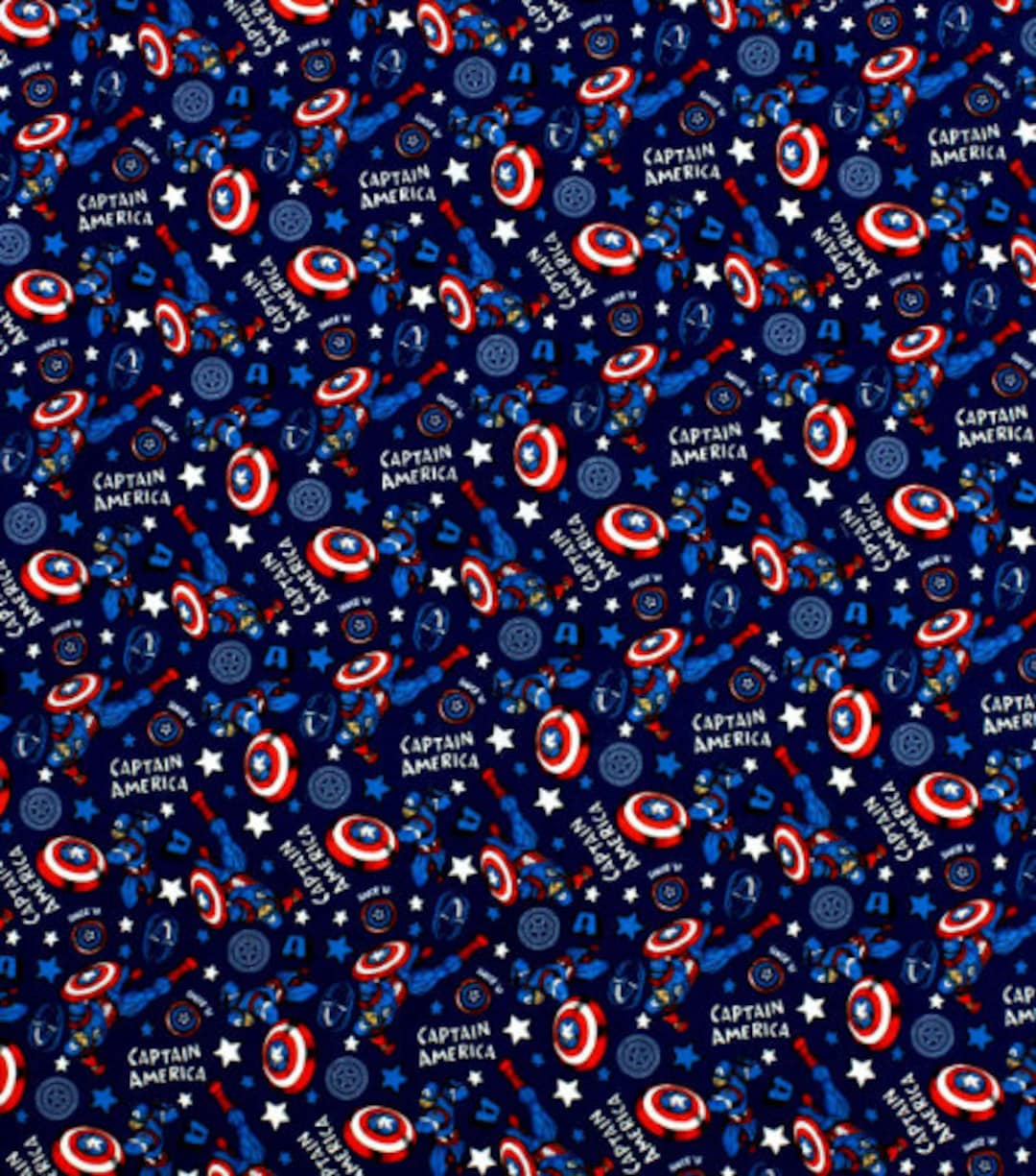 Marvel Doodle Captain America Super Hero 100% Cotton Fabric 3636 - Etsy