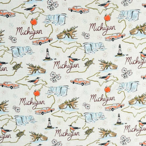 Michigan Fabric - Etsy