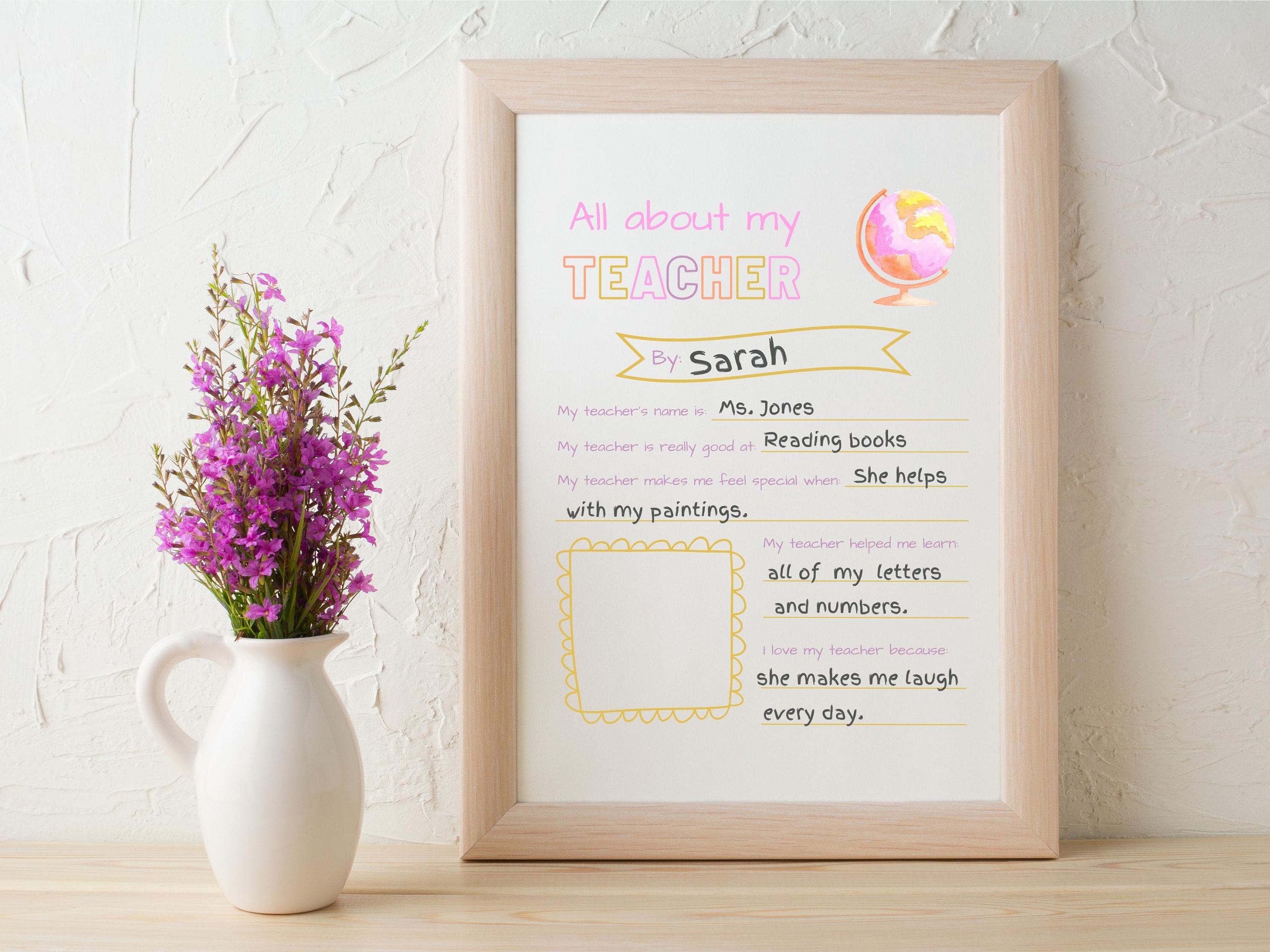 Teacher Gift, End of Year Digital Teacher Thank You, Teacher ...