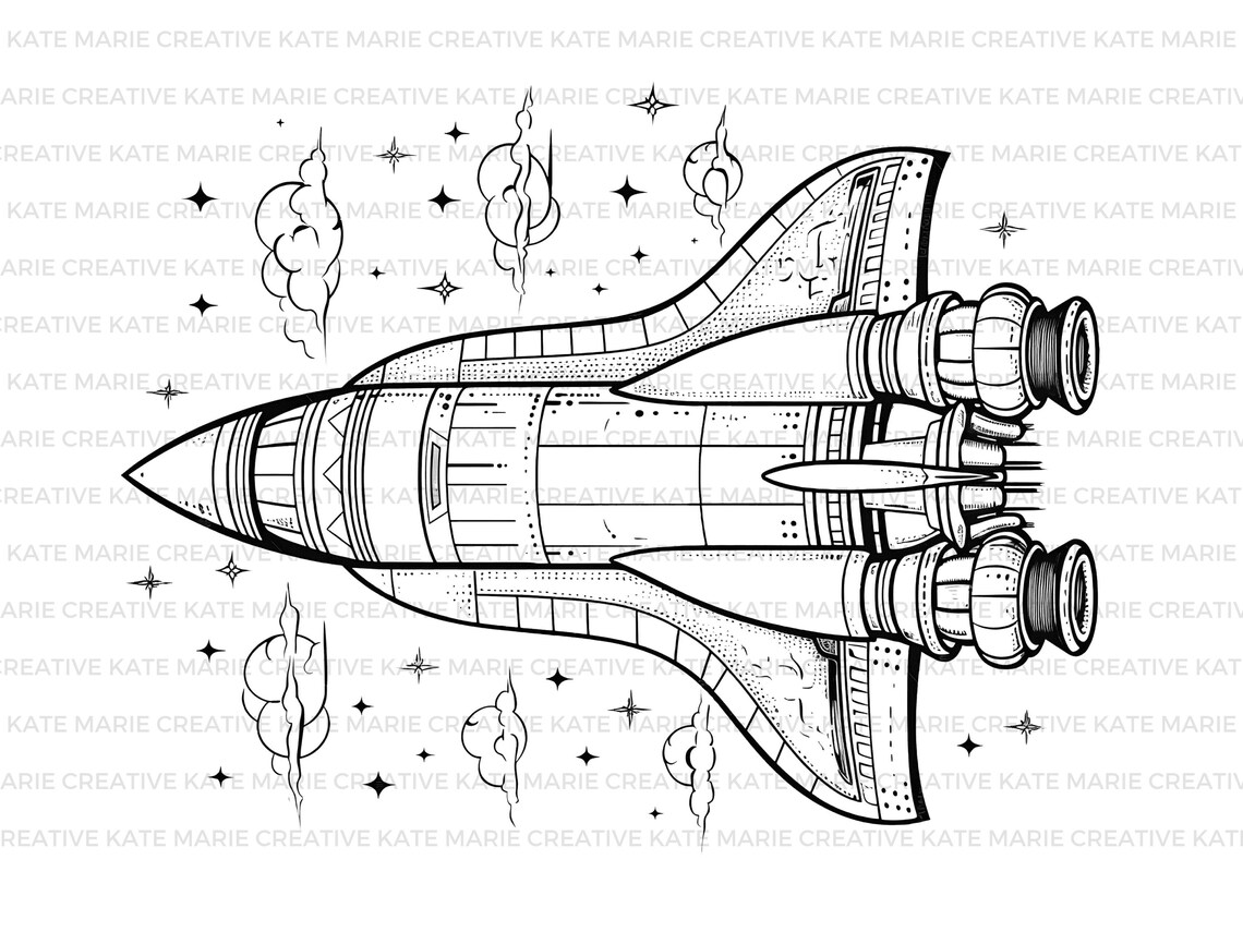 Rocket Ship Printable Coloring Pages Space Coloring Pages Outer Space ...