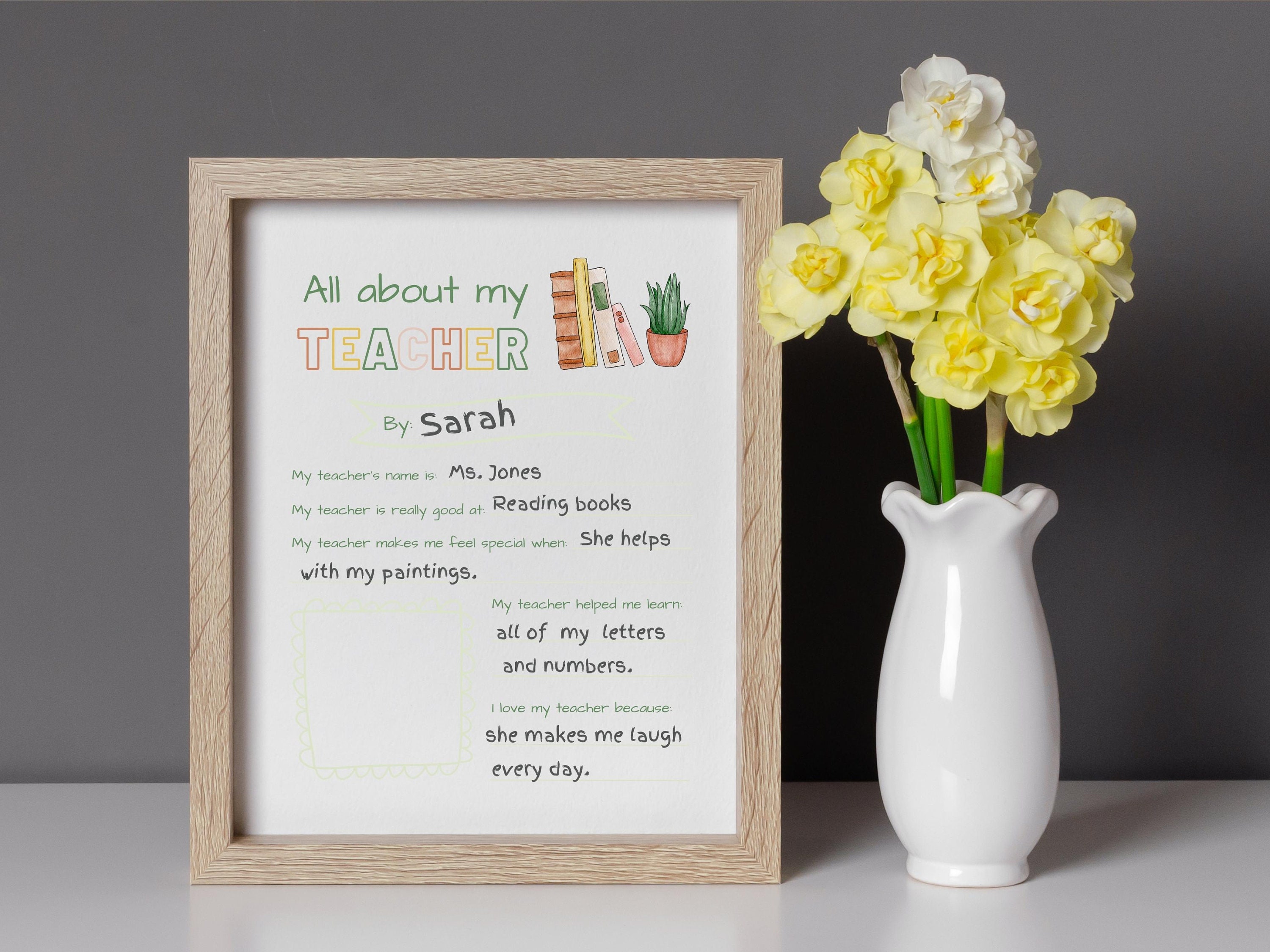 Digital Teacher Gift, End of Year Teacher Gift, Printable Teacher ...
