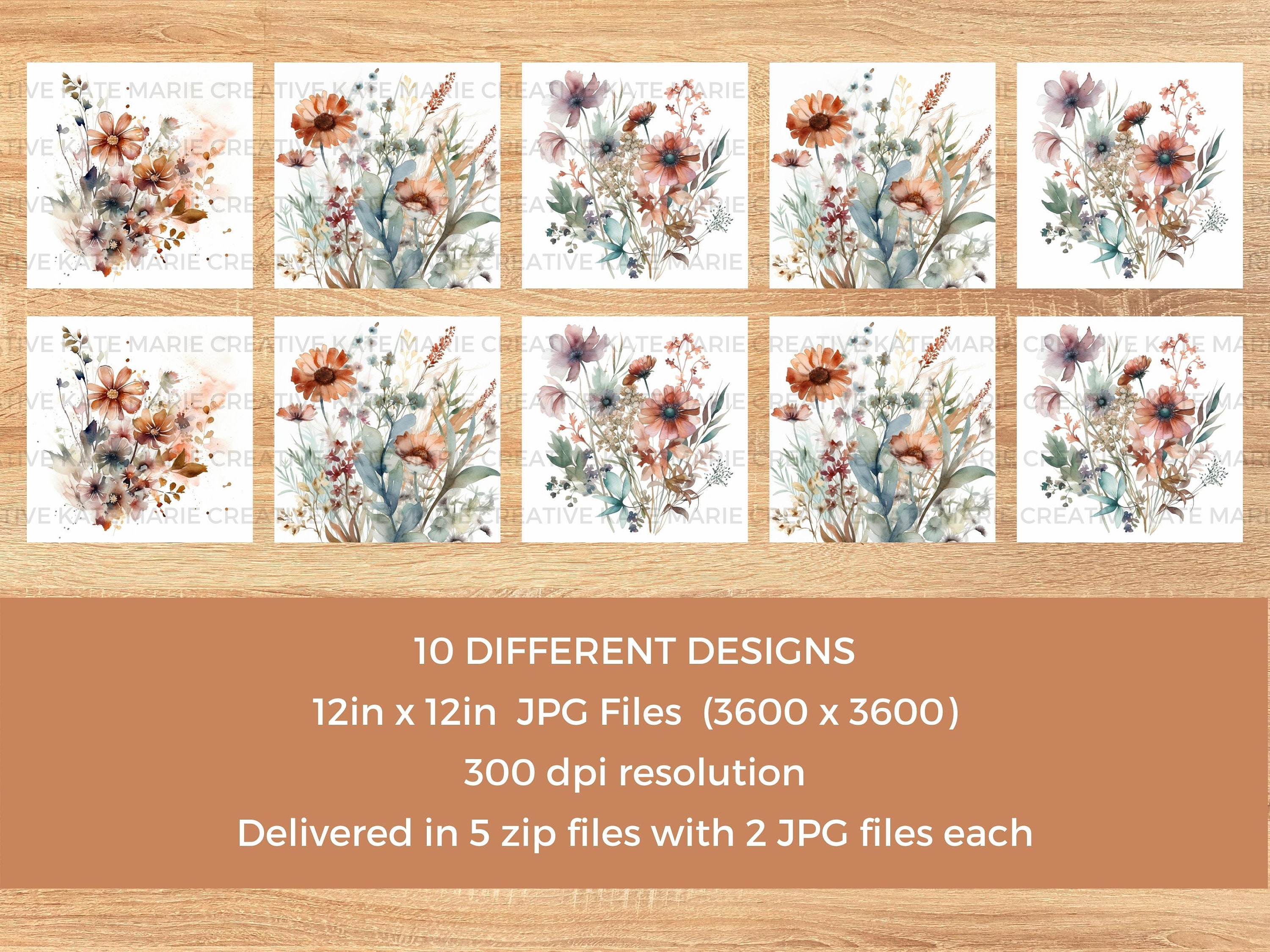 Pastel Watercolor Flowers Digital Paper Watercolor - Etsy