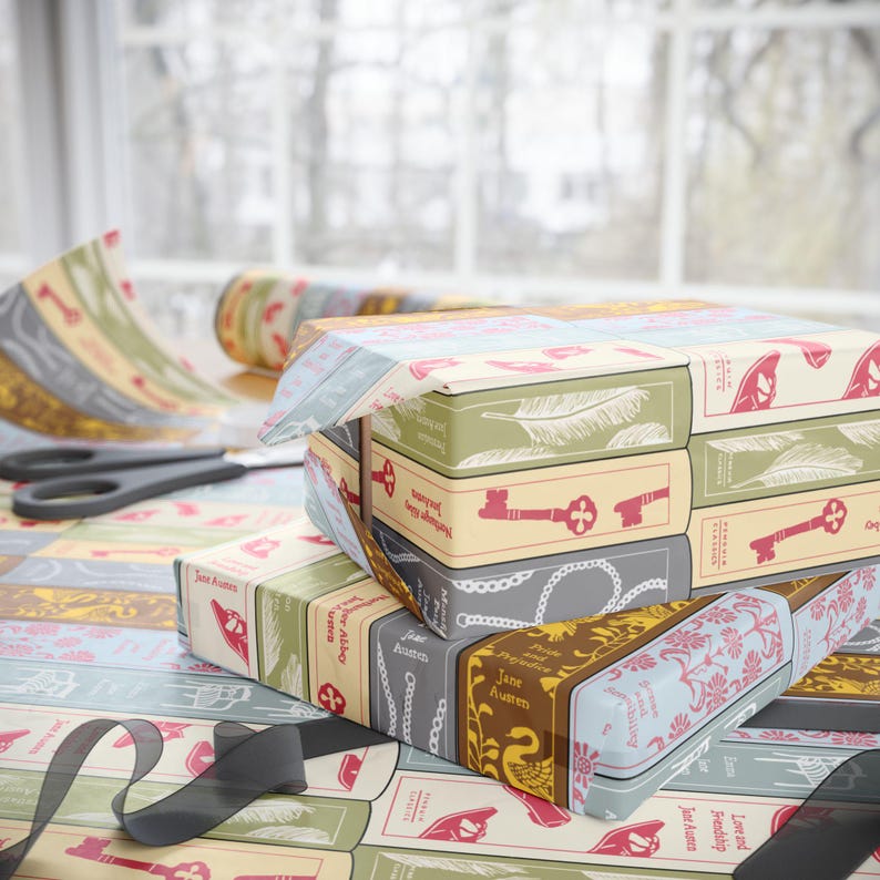 Book-themed Wrapping Paper | Literary Gift Wrap | Book Lover Gift ...