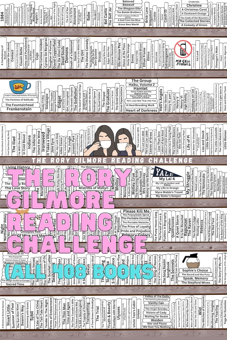 THE RORY GILMORE Reading Challenge (all 408 Books From S1 -7 & A Year ...