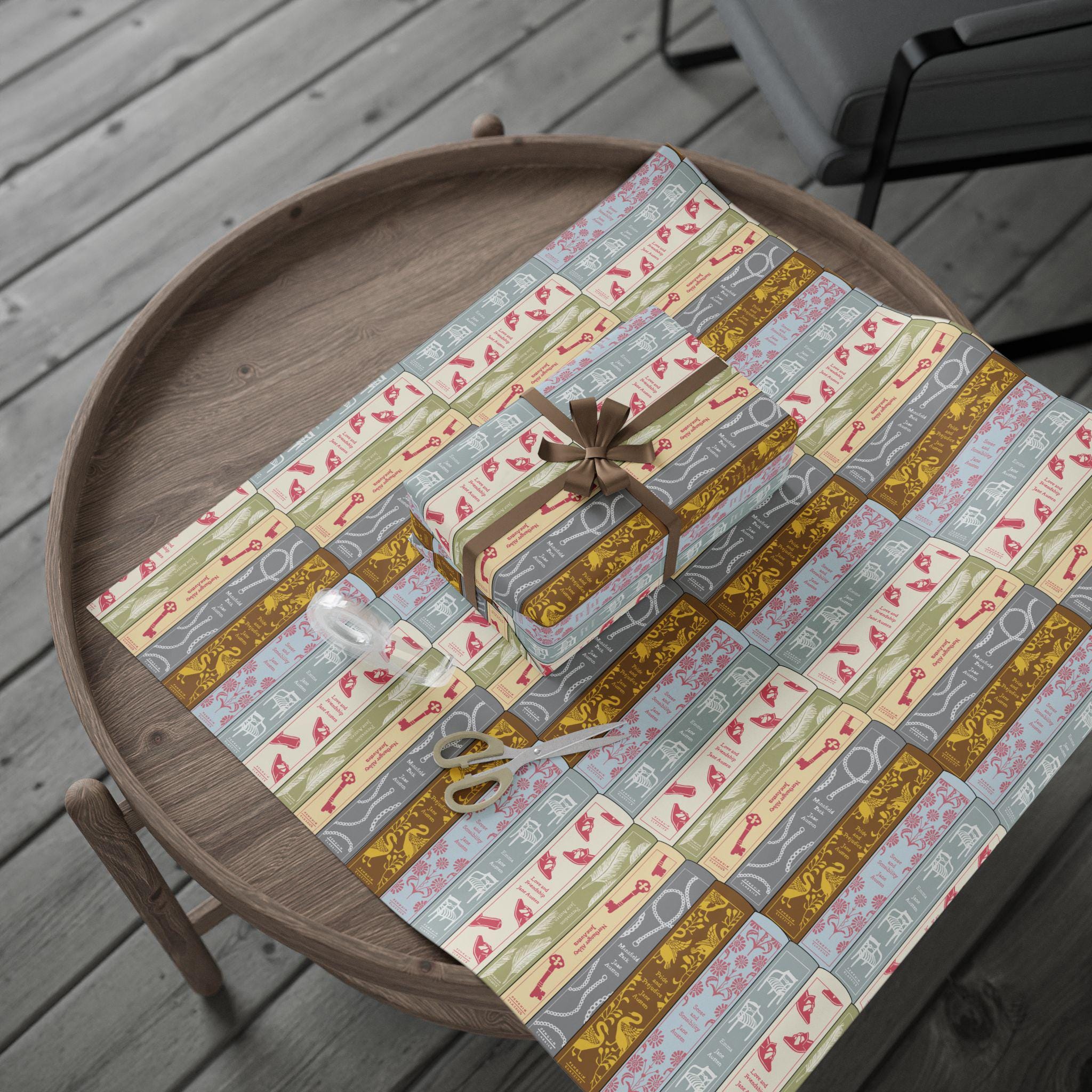 Book-themed Wrapping Paper | Literary Gift Wrap | Book Lover Gift ...